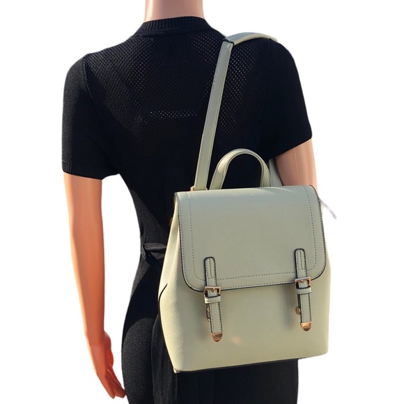 Bags | Green Backpack Crossbody Wear Three Ways Bag | Poshmark